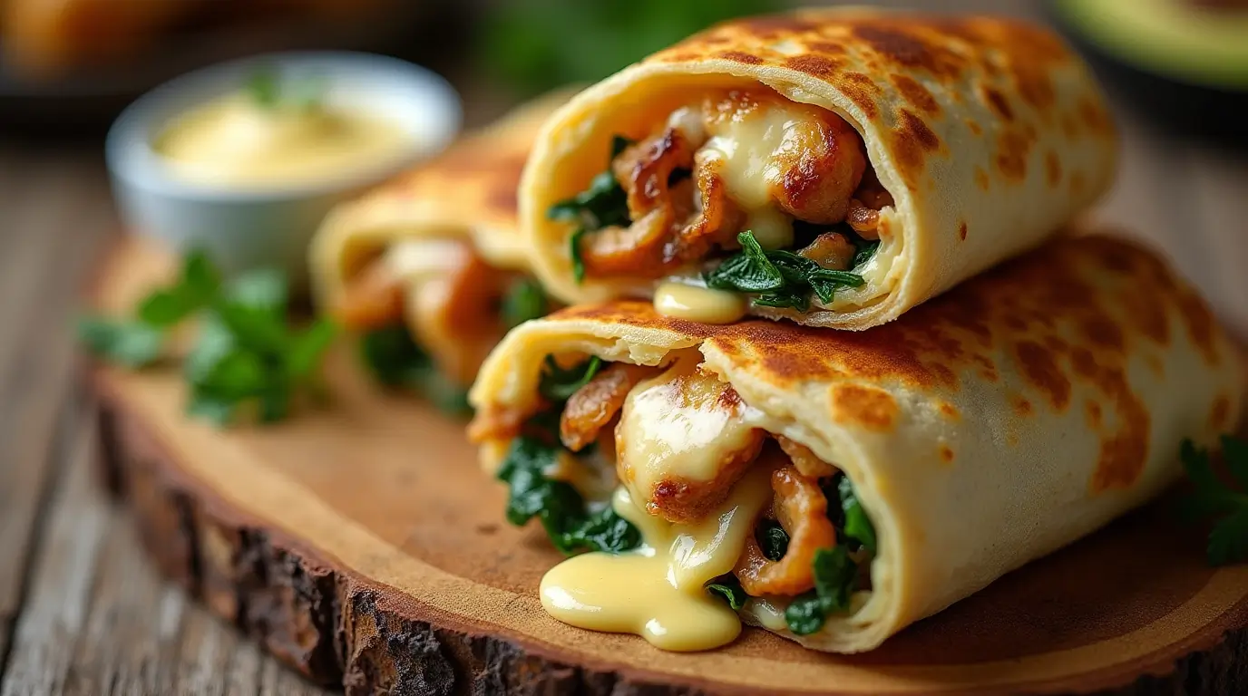 How to Make Cheesy Garlic Chicken Wraps: Quick 20-Minute Family Dinner ...